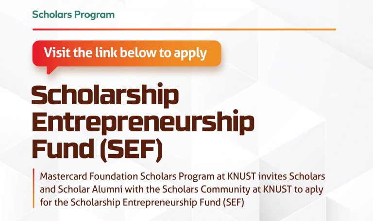 Scholars Entrepreneurship Fund (SEF) Application – Mastercard ...