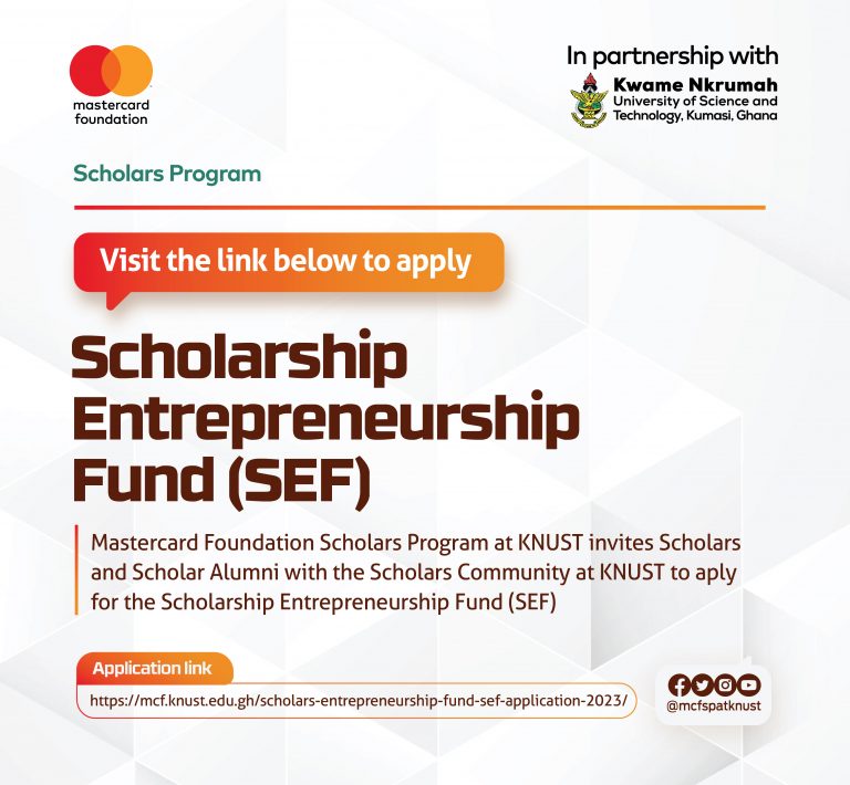 Scholars Entrepreneurship Fund (SEF) Application – Mastercard ...