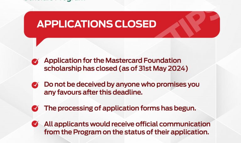 NOTICE TO THE GENERAL PUBLIC – Applications Closed – Mastercard ...